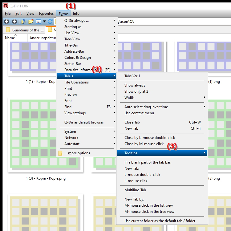 How to enable or disable tooltips for tabs in File Explorer?